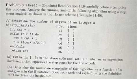 Solved Problem 6 151530 Points Read Section 116