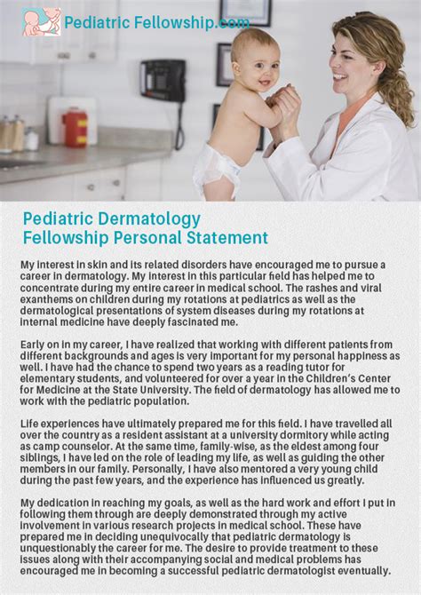 Pediatric Personal Statement Sample