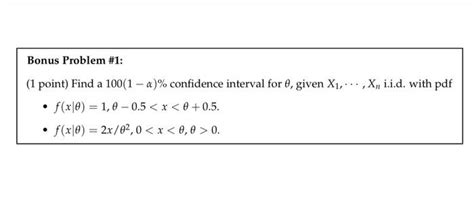 Solved Bonus Problem 1 1 Point Find A 1001−α