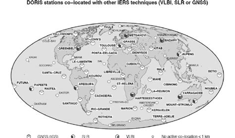 Doris Stations Co Located With Other Space Geodetic Techniques Vlbi Download Scientific