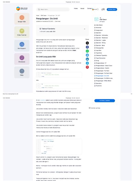 Panduan Do Until Loop Di Vba Pdf