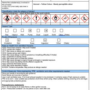 COSHH Risk Assessment SDS PAGE OFF Micoope Com Gt