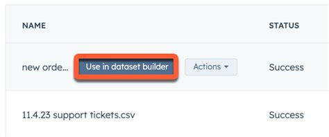 Import Csv Files To Create Datasets