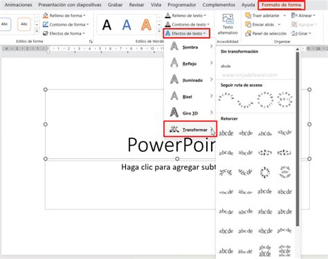 Como Curvar Texto En PowerPoint Ninja Del Excel Como Curvar Texto En PowerPoint Ninja Del Excel