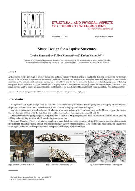 Pdf Shape Design For Adaptive Structures
