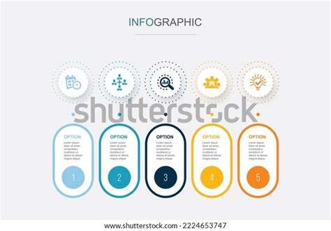 Schedule Collaboration Analysis Development Solution Icons Stock Vector