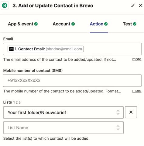 Zap Not Adding Contact In Brevo When Form Filled With Specific Checkbox