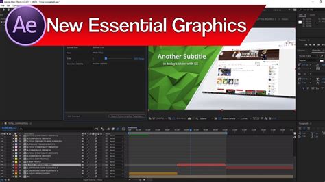 New Essential Graphics in After Effects – How to Edit After Effects Compositions in Premiere Pro ...