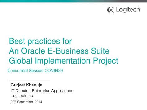 Ppt Best Practices For An Oracle E Business Suite Global Implementation Project Powerpoint