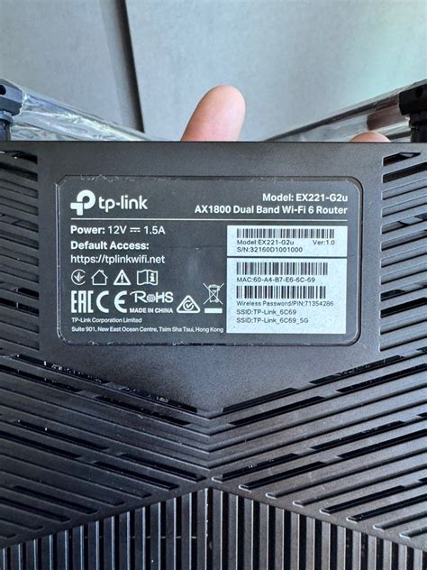 TP Link AX1800 Dual Band Wi Fi 6 Router EX221 G2u Computers Tech Parts Accessories