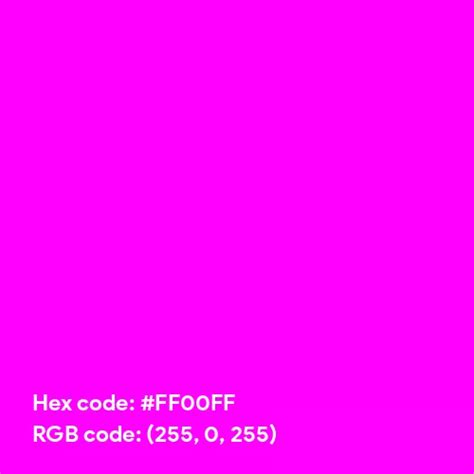 Fuchsia Color Hex Code Is Ff00ff