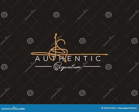Letter Js Signature Logo Template Vector Stock Vector Illustration Of