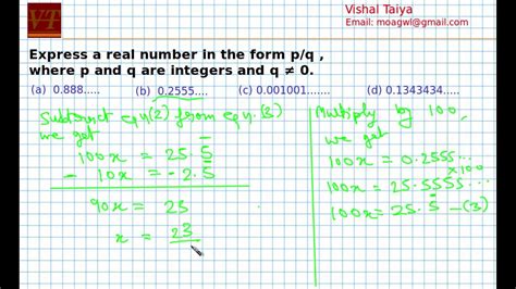 express any rational number in the form p q where p and q are integers
