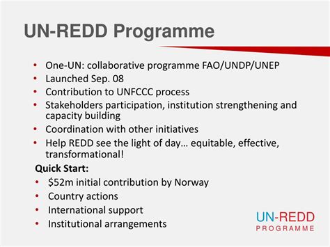 ppt redd overview and the un redd programme powerpoint presentation