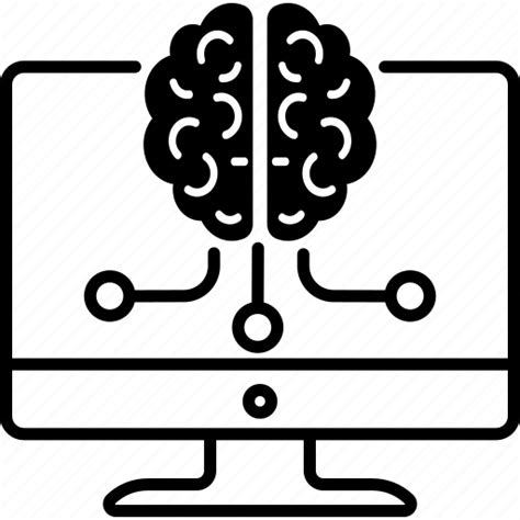 Machine Learning Artificial Intelligence Classification Computing Network Robot Icon