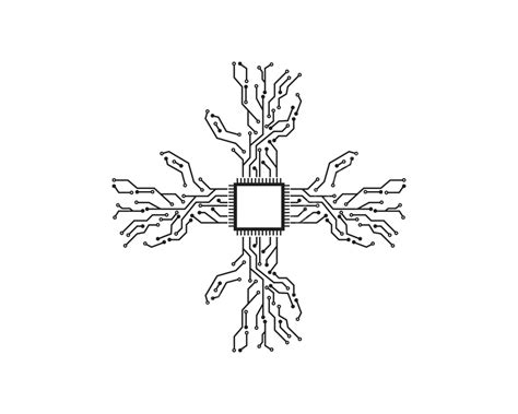 Circuit Board Line Concept Design Illustration Computer Computing Line Vector Computer