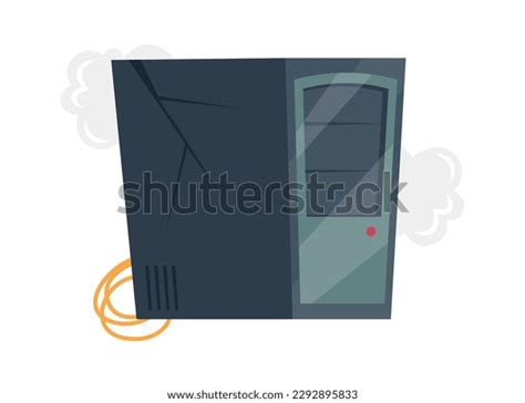 Broken Computer System Unity Illustration Electronic Stock Vector Royalty Free 2292895833