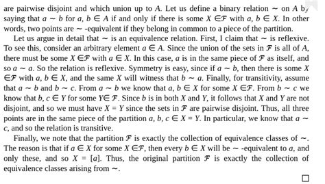 Solved Theorem Suppose That Is An Equivalence Relation Chegg