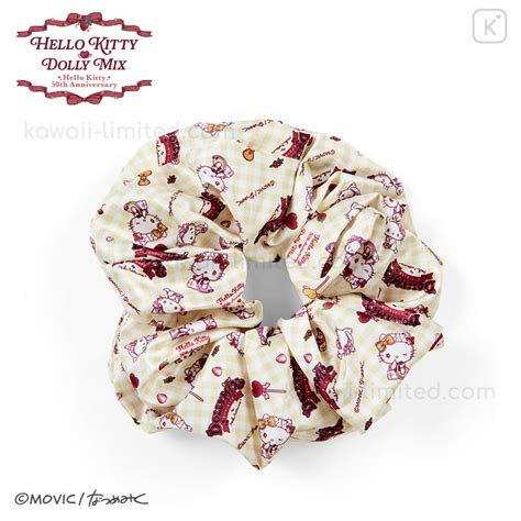 Japan Sanrio Dolly Mix Scrunchie Hello Kitty And Hello Mimmy Yellow Kawaii Limited