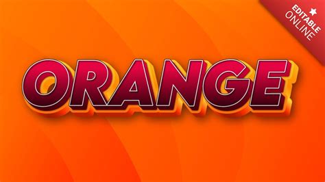 ORANGE | Special 3D | Text Effect Generator