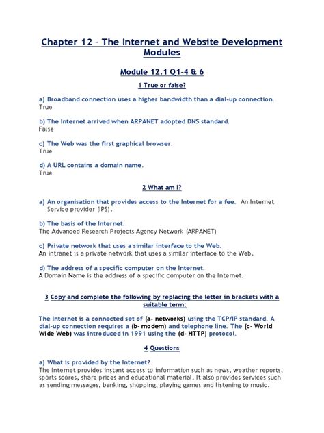 modules pdf websites internet