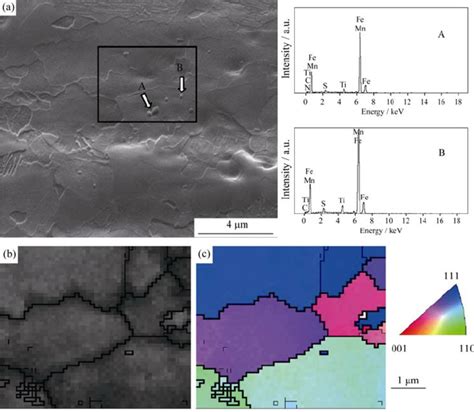 Sem Image A Ebsd Analysis B And The Corresponding Orientation