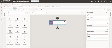 how to upload a file in vbcs using file picker