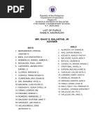 Grade 5 Class List 2025 2026 Pdf