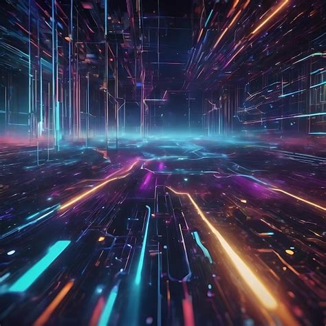 Abstract Technology Big Data Background Concept Premium Ai Generated