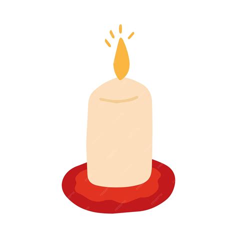 Premium Vector Hand Drawn Vector Paterl Candle Illustration