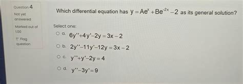 Solved The Trial Solution For The Non Homogeneous Equation