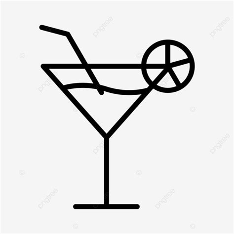 칵테일 라인 아이콘 벡터 술 술집 클럽 Png 일러스트 및 벡터 에 대한 무료 다운로드 Pngtree