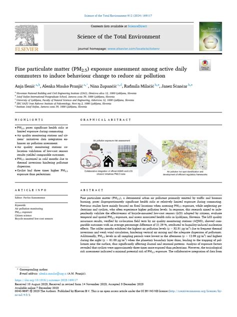 Fine Particulate Matter Pm25 Exposure Assessment Among Active Daily Pdf Air Pollution