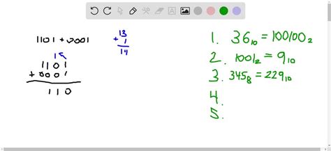 Solved 1 Convert It Into Binary Number System 3610 2 2