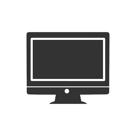 Premium Vector Blank Computer Monitor Icon Simple Style Vector Image