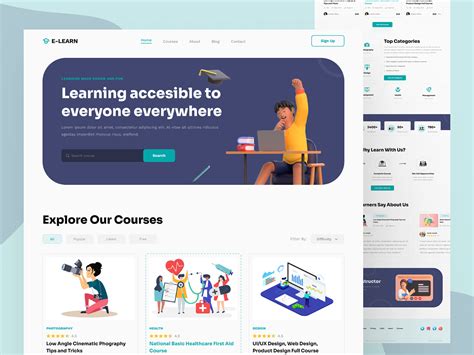 E-Learning Website Design by Marwa Saad on Dribbble