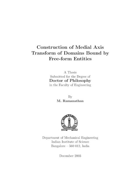 Pdf Construction Of Medial Axis Transform Of Domains Bound By Free