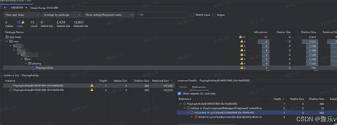 【android 内存优化】android profiler 工具常用功能 内存泄漏查看 memory profile csdn博客
