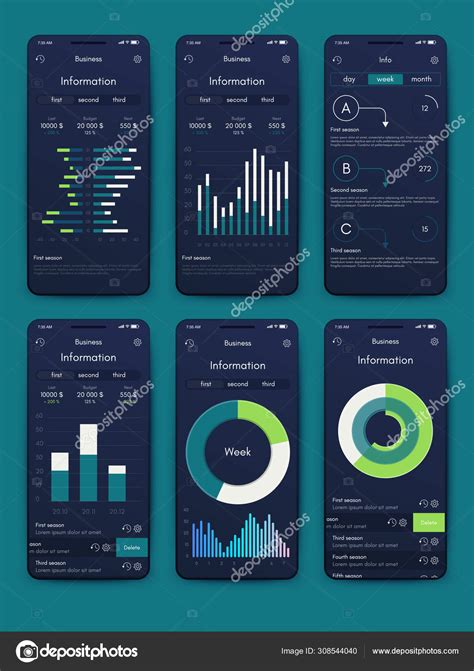 Different UI UX GUI Screens And Flat Web Icons For Mobile Apps Stock Vector Image By Amelisk