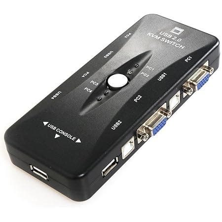Buyyart New 4 Port USB VGA KVM Switch Connect One Display To Multiple PC S Laptop S Buy