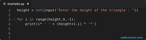 Python Program To Print A Triangle Using Star Codevscolor