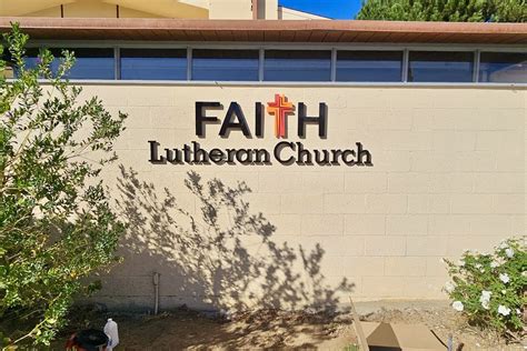 Faith Lutheran Durable Outdoor Church Signs Los Angeles Premium Solutions
