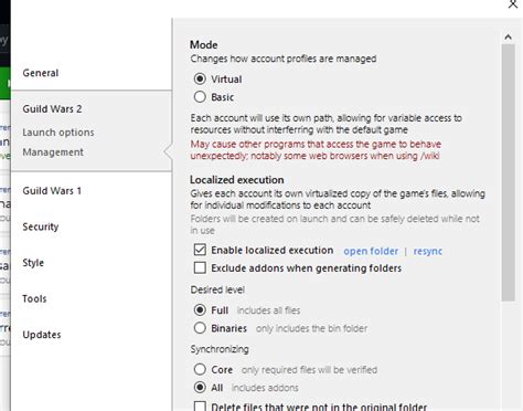 not able to get gw radial mount wheel addon to work with gw2 launcher
