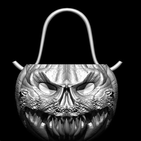 Spooky Horror Halloween Pumpkin Bucket Candy Bucket Lamp Lantern 3d Printer Stl File Format Etsy