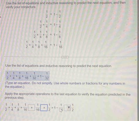 Solved Use The List Of Equations And Inductive Reasoning To Predict