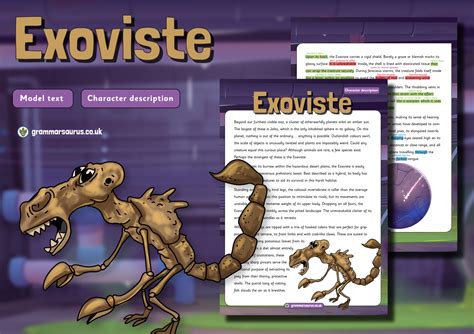 Year 4 Model Text Character Description Exoviste Grammarsaurus