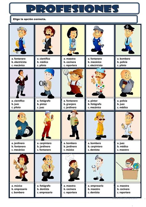 Profesiones Spanish Teaching Resources Teaching Spanish Spanish