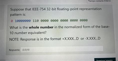Solved Suppose That Ieee 754 32 Bit Floating Point