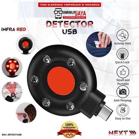 Jual USB Type C Detector Spy Camera Light Infrared Alarm Alat Anti Hidden Spy Kamera CCTV Wifi