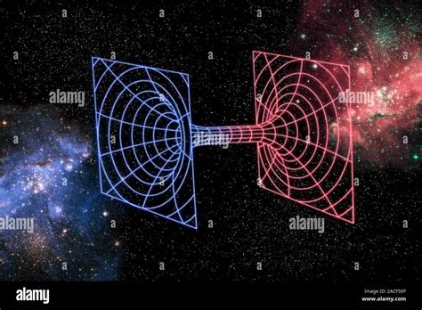 Wormhole Conceptual Computer Artwork Showing A Wormhole Leading From